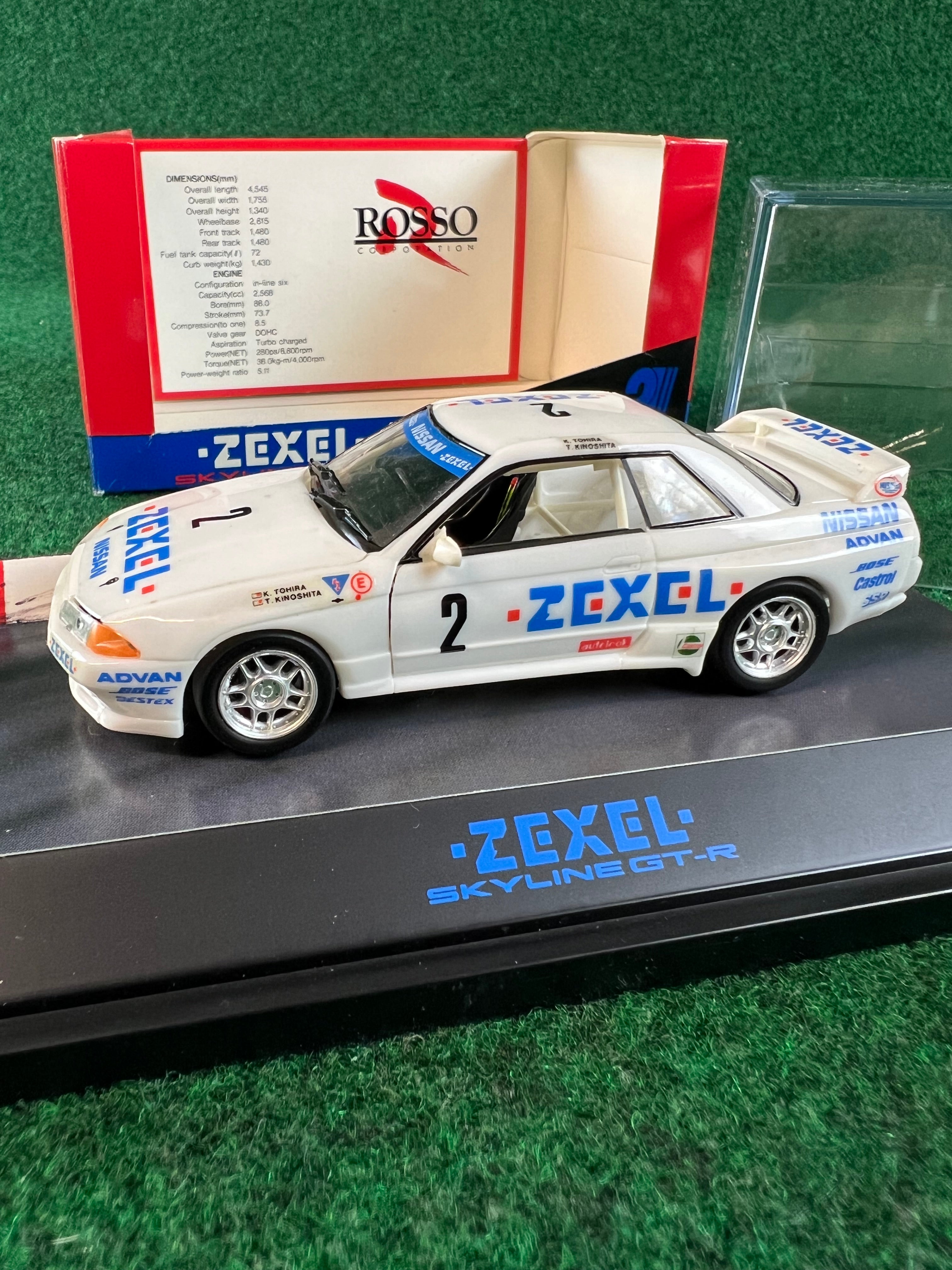 ROSSO - Zexel No. 2 Nissan Skyline R32 GT-R 1/43 Scale Model Car ...